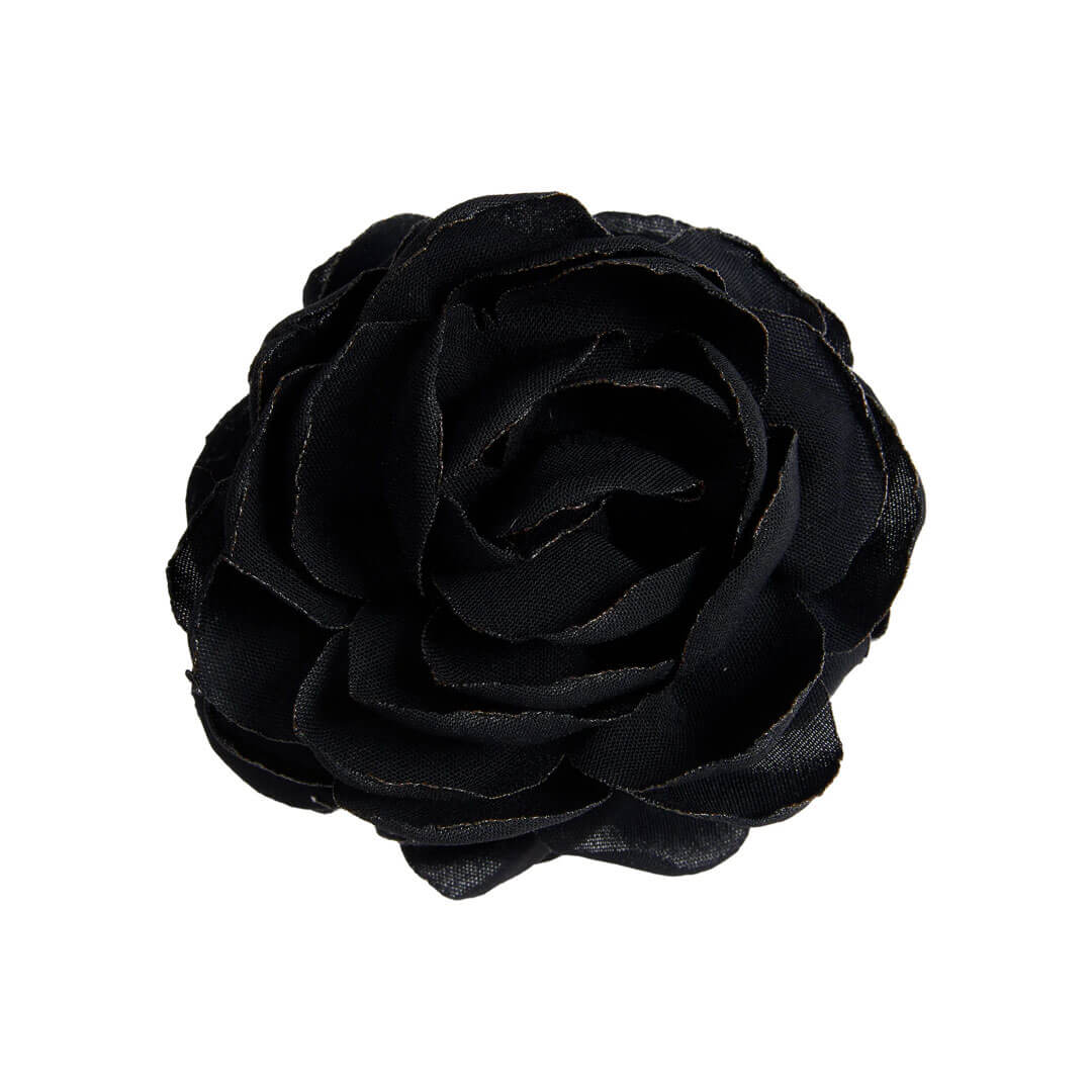 PICO klemmer: Rose blomst hårklemme - sort ♥ Pico hårpynt Online ...