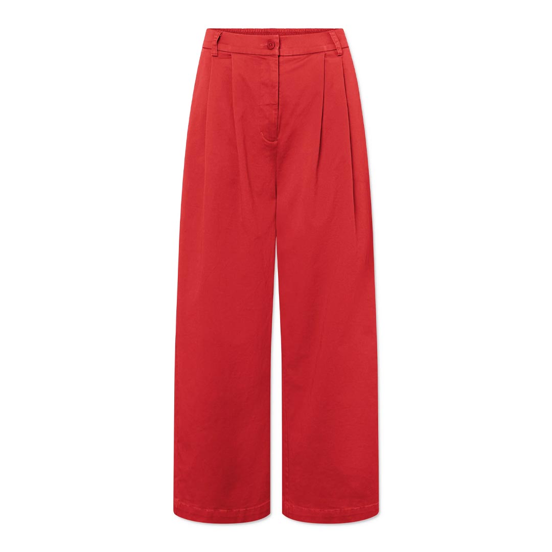 RUE de TOKYO flotte Prudie twill bukser - Bittersweet røde – HAUSFRAU