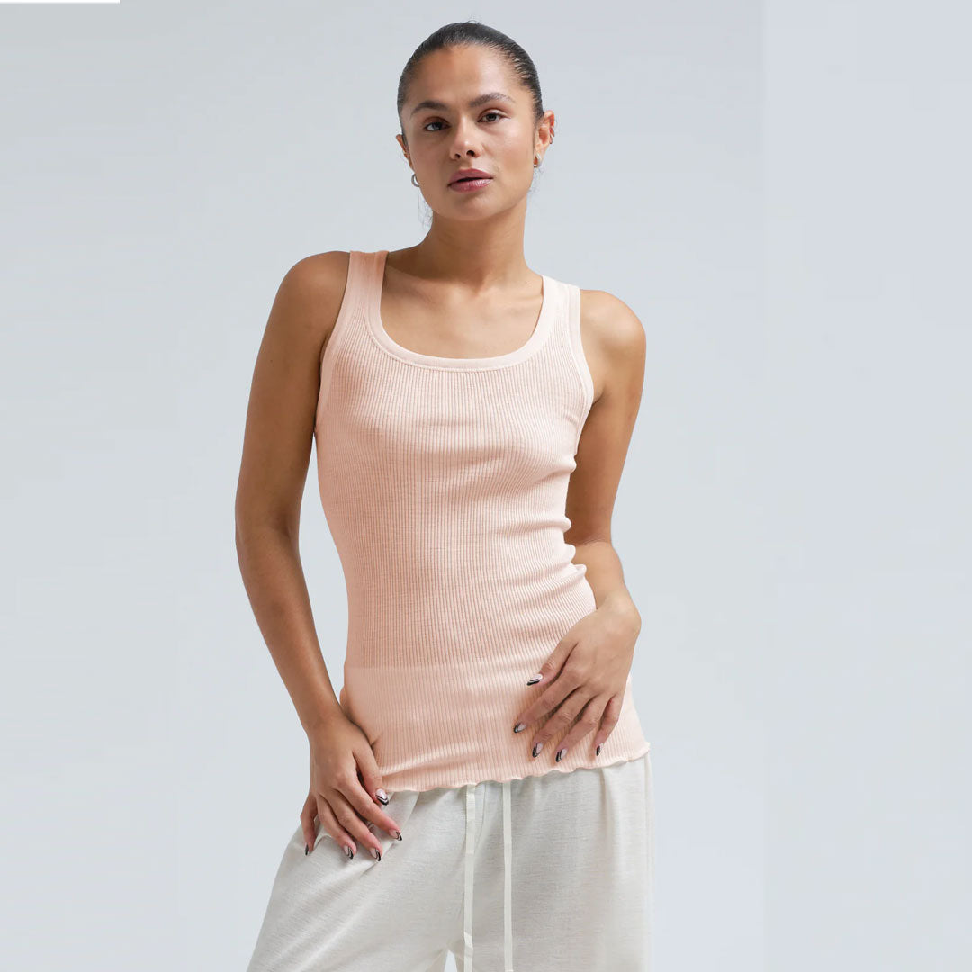 Seamless Basic toppe: Mya uld/silke top - rosie beige, køb Online ...